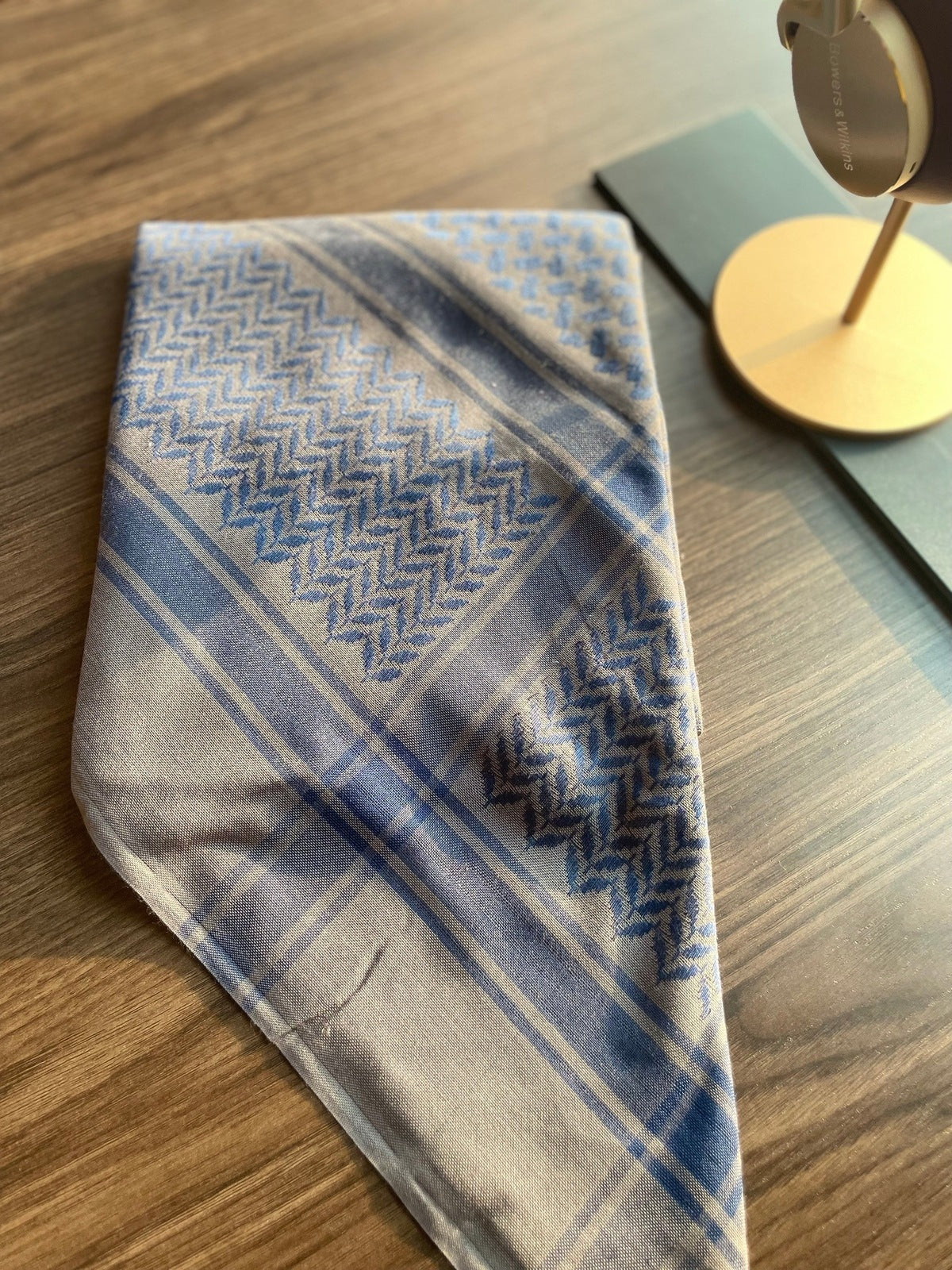 Classic Midnight Blue & Grey Keffiyeh | 100% Cotton - My Little Jubba