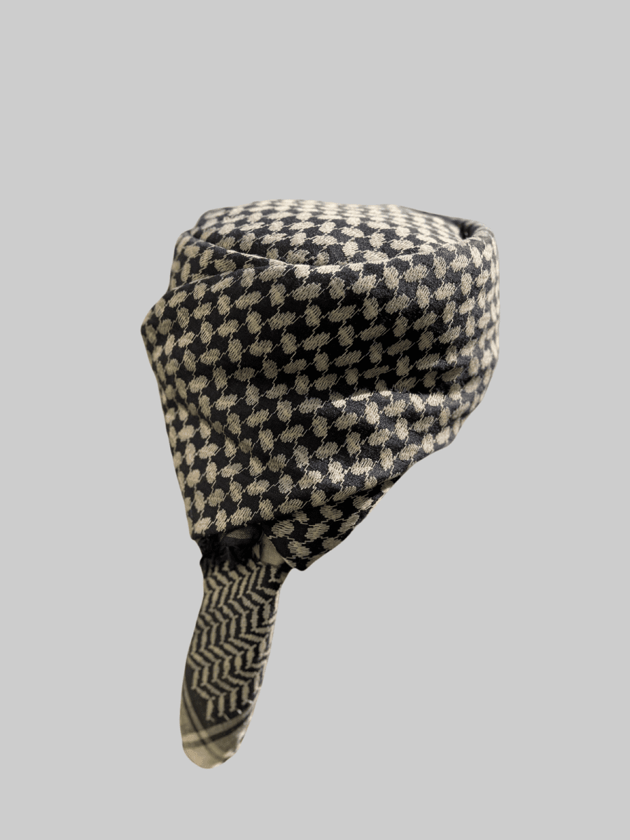 Mens Ready Black and Gold Arab Hat Shemagh Keffiyeh Wrap – My Little Jubba
