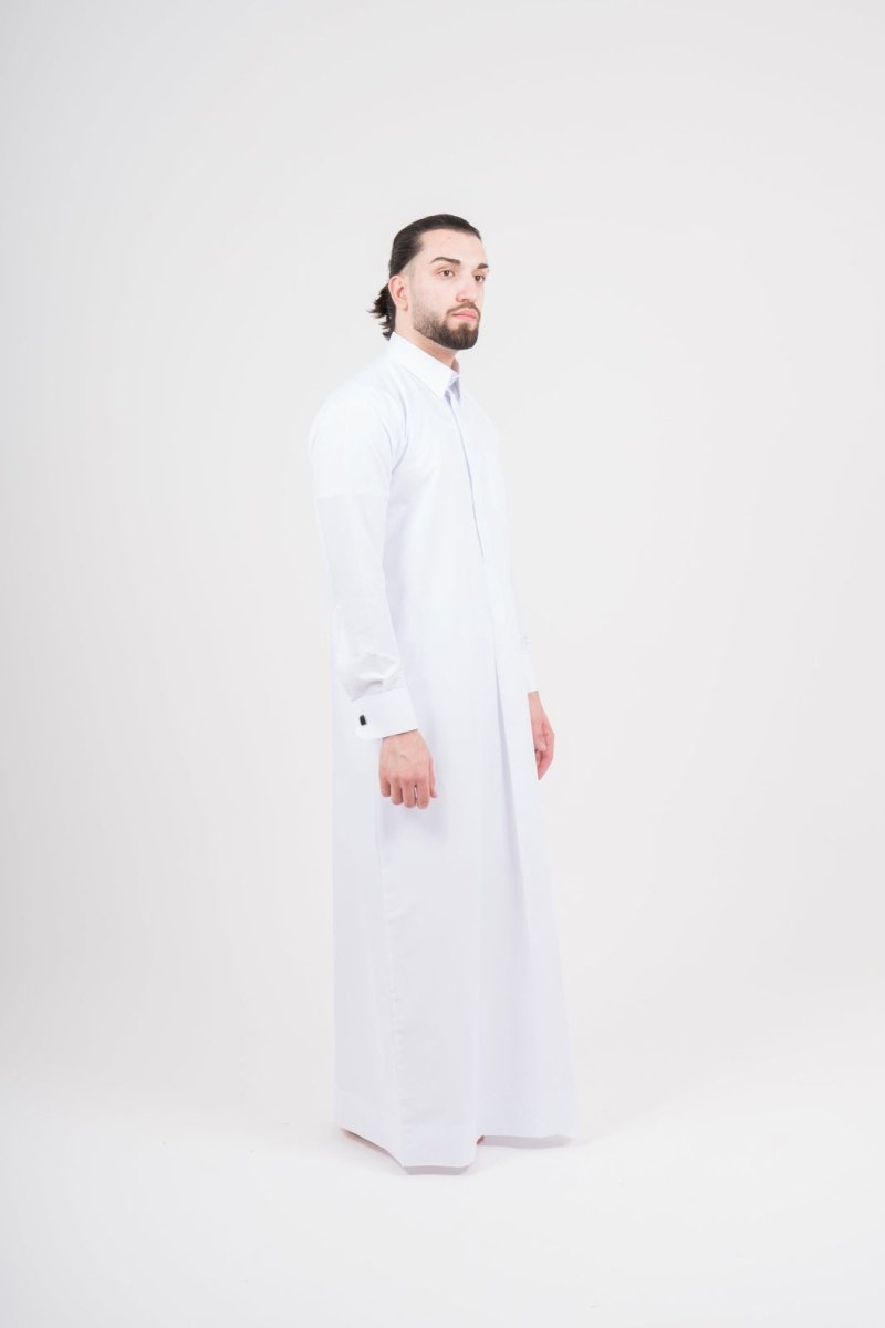 Mens White Qatari Thobe (Jubba)