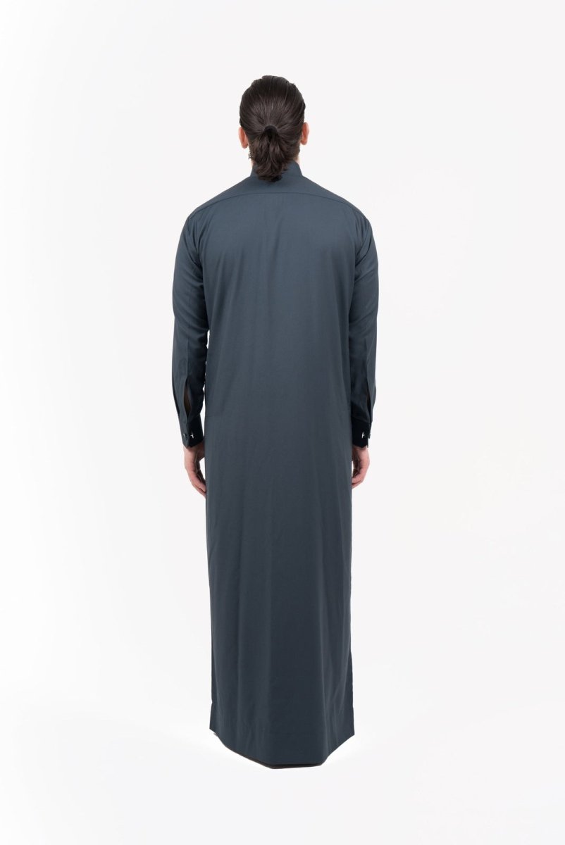 Mens Carbon Cashmere Wool Qatari Thobe | Thawb | Dishdasha |Jubba – My ...